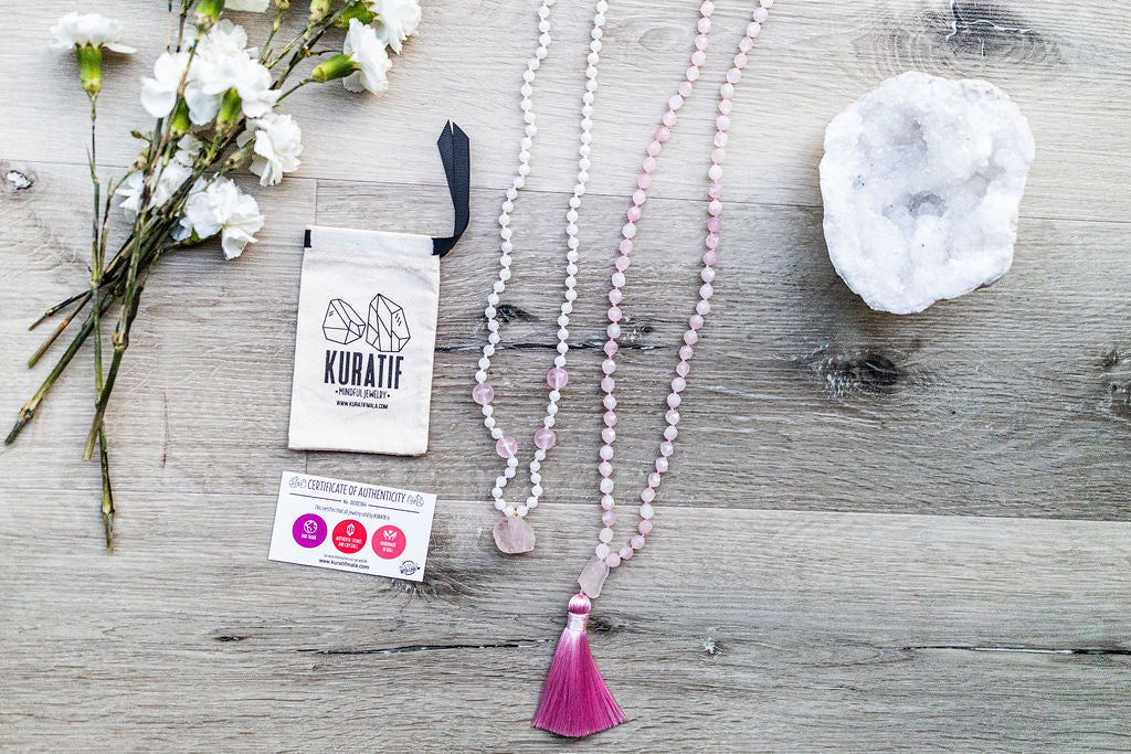 How do I care for my mala necklace? – Kuratif Mala